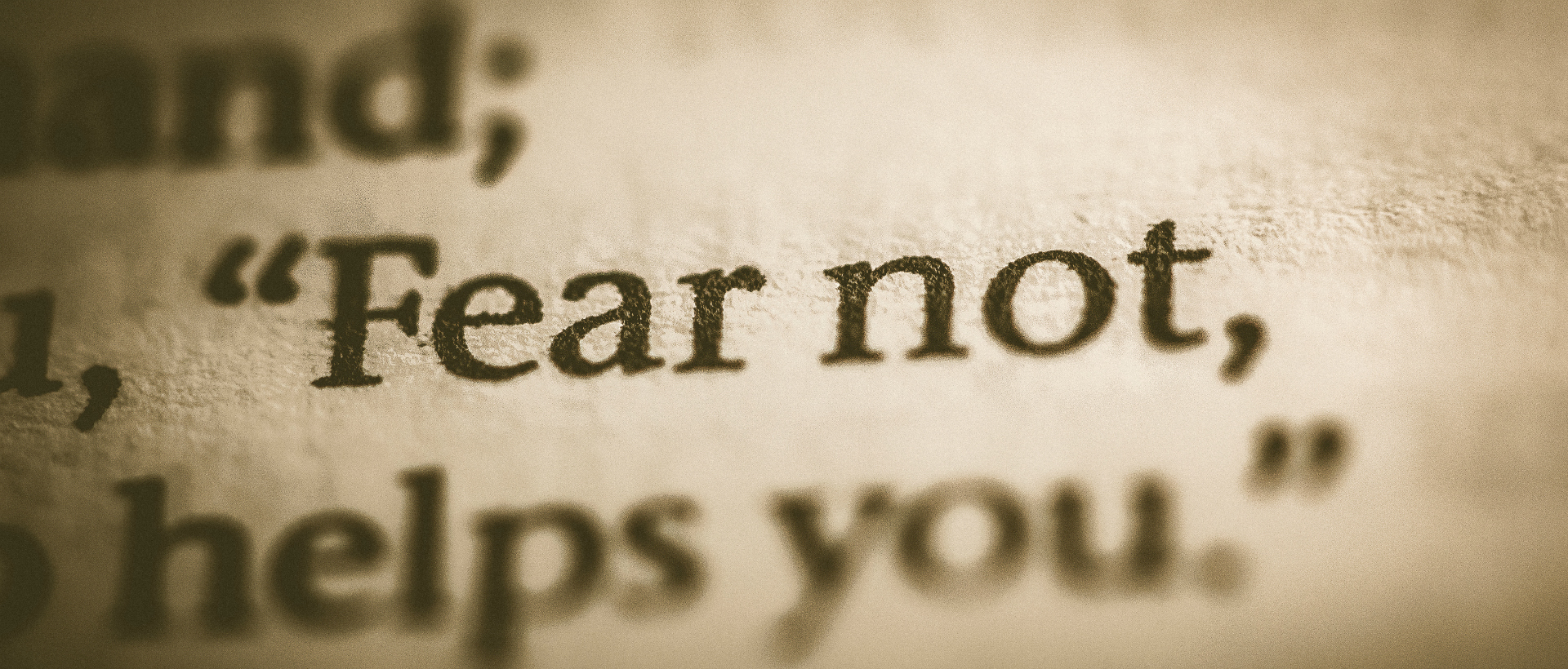 Bringing Our Fears to Jesus